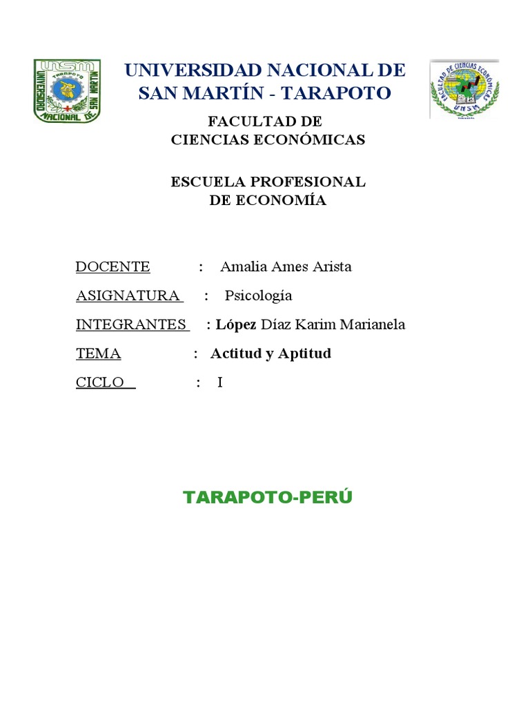 Definición de Actitud y Aptitud | PDF | Inteligencia | Actitud (psicología)