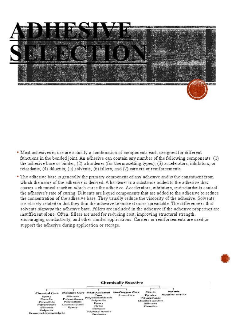 Adhesive Selection | Download Free PDF | Adhesive | Natural Rubber