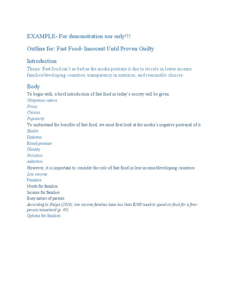 Fast Food: Misunderstood Benefits | PDF | Fast Food | Obesity
