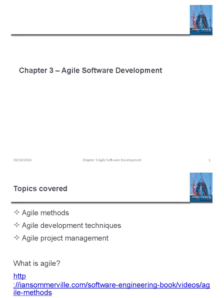 Ch3. Agile SW Dev | PDF | Scrum (Software Development) | Agile Software Development