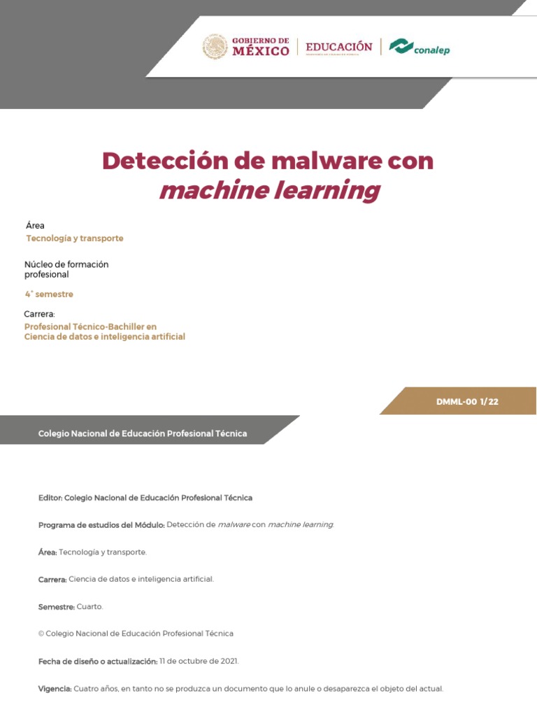 Cdia20tt DMML-00 Pe | PDF | Aprendizaje automático | Plan de estudios