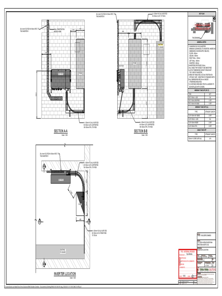 P0463-00-DWG-021 Rev A (Inverter Location) Approved With Comments | PDF ...