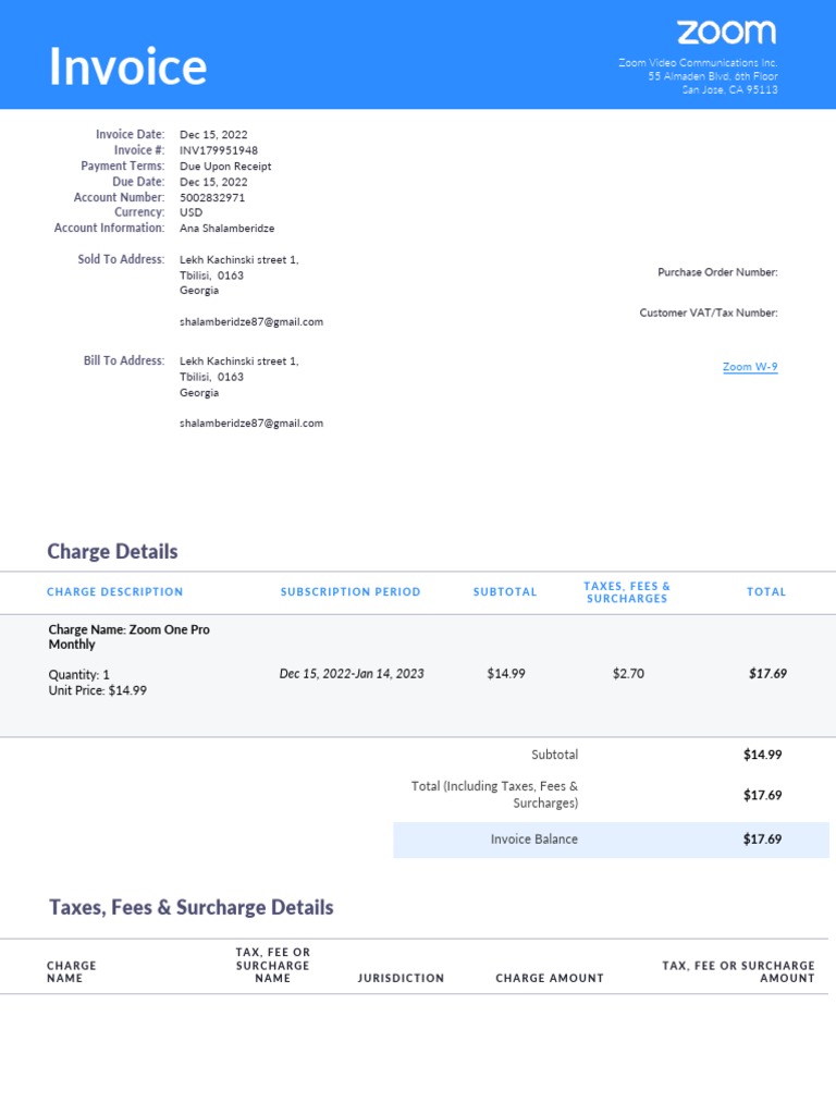 Invoice: Charge Details | PDF | Invoice | Fee