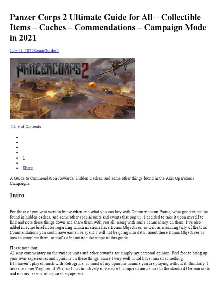 Panzer Corps 2 Ultimate Guide For All | PDF | Supermarine Spitfire ...