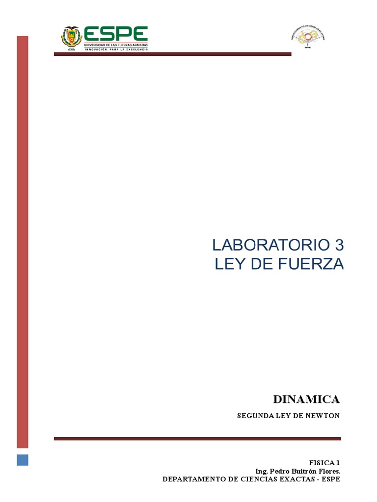Contenido Clase N°05 Laboratorio 3 - Ley de Fuerza | PDF | Fuerza | Las leyes del movimiento de ...