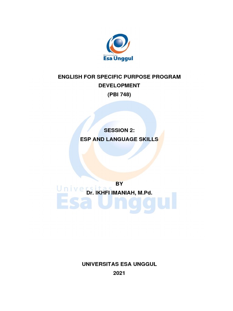 ESP Skills Development Overview | PDF | Reading Comprehension | English ...