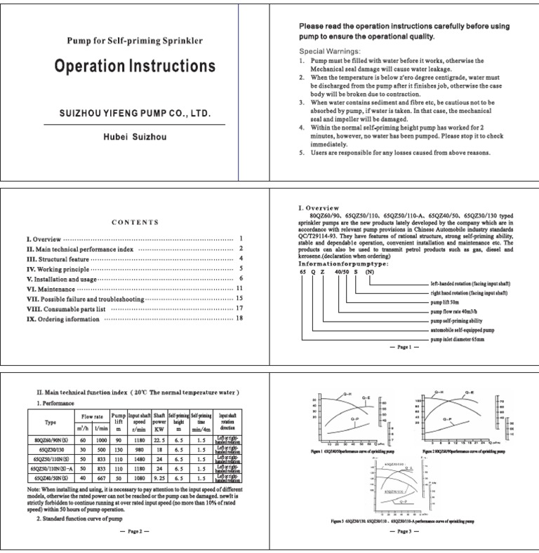 Manual Inglés Motobomba 3842 4642 | PDF