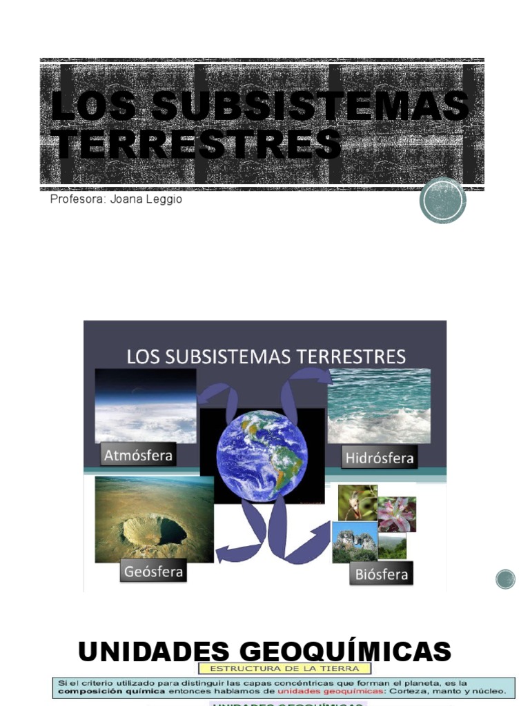 Clase 10-Los Subsistemas Terrestres | PDF