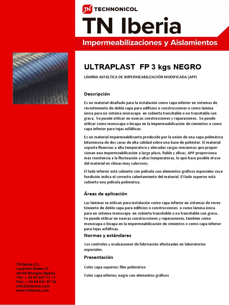 ULTRAPLAST FP 120 3 Kgs NEGRO | PDF | Ciencias fisicas | Química