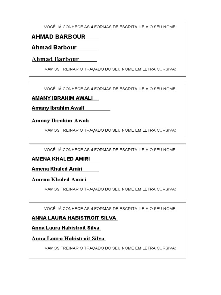 Você Já Conhece as 4 Formas de Escrita | PDF | Caligrafia | Caligrafia ...