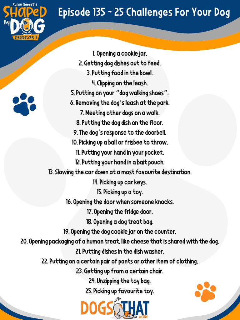 25 Fun Challenges for Your Dog | PDF