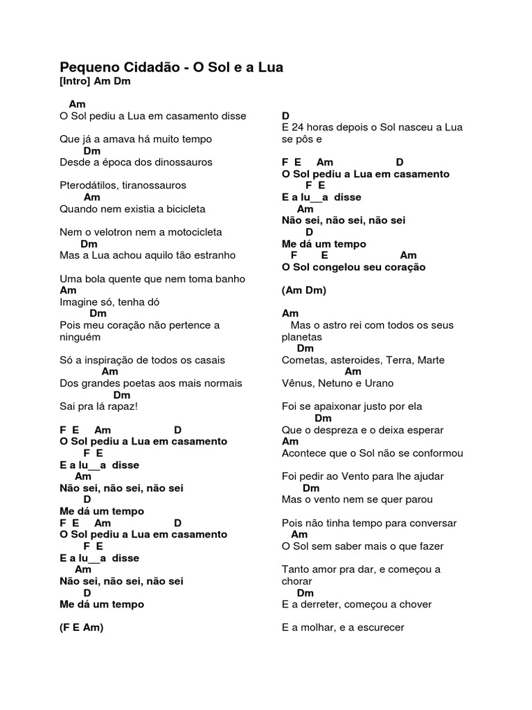 Pequeno Cidadão - O Sol e A Lua | PDF | Sol | Lua