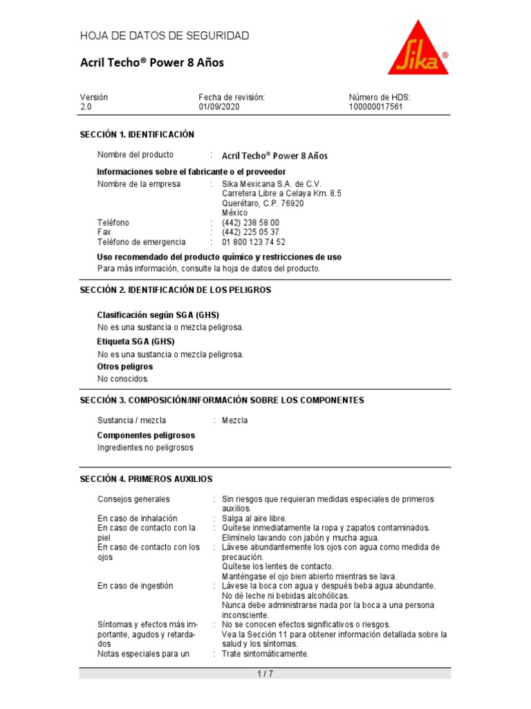 Acril Techo® Power 8 Años | PDF | Solubilidad | Viscosidad