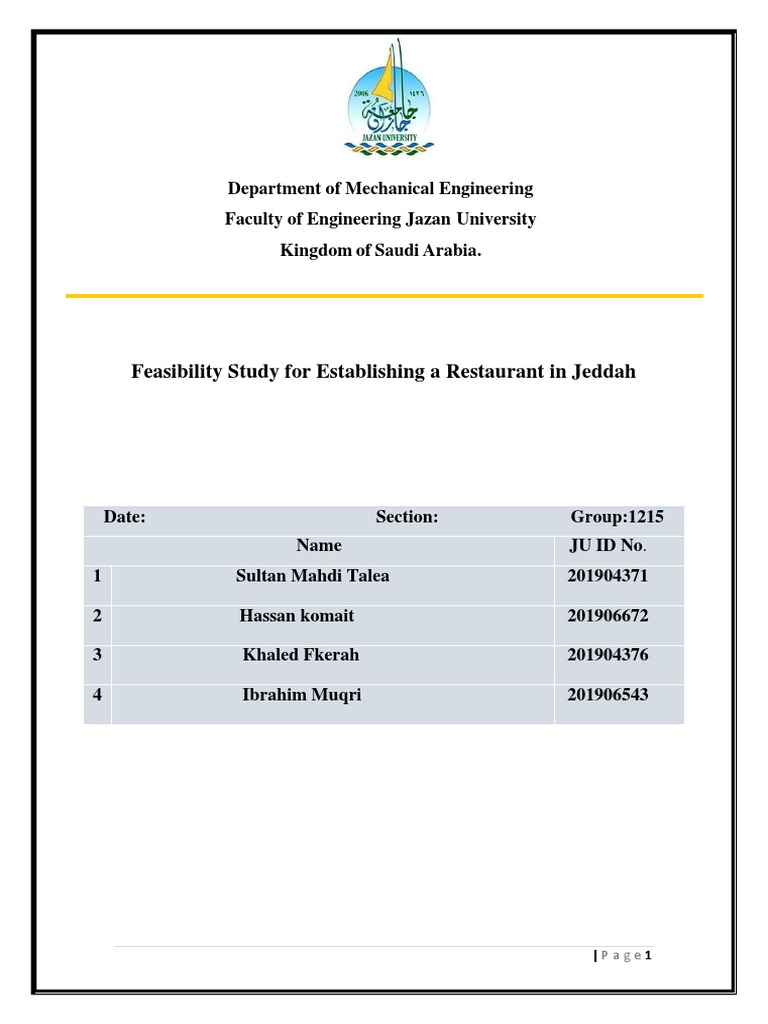 Feasibility Study Project | PDF | Net Present Value | Internal Rate Of Return