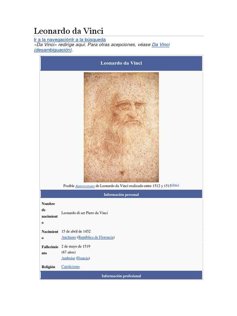 Leonardo Da VINCI | PDF | Leonardo Da Vinci