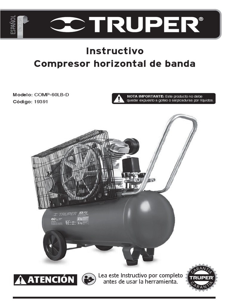21 19391 Manual Compresor 3P 116psi | PDF | Tecnología