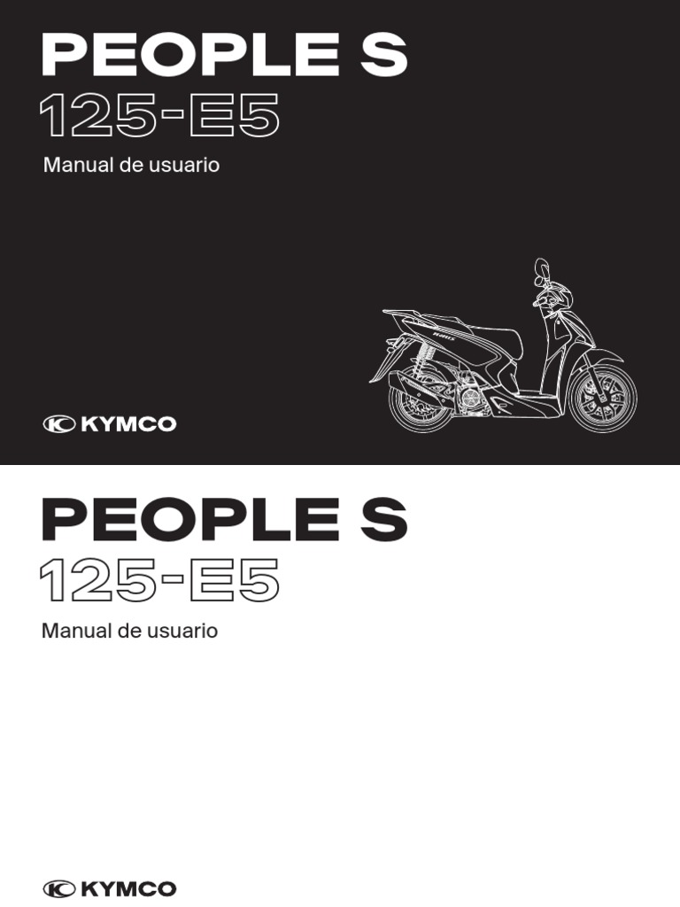 Manual de Usuario Kymco People 125 S E5 | PDF | Casco | Gasolina