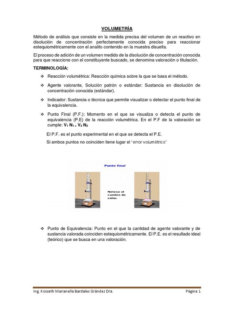 Volumetría, Conceptos, Patrones, Requisitos y Clasificación | PDF ...