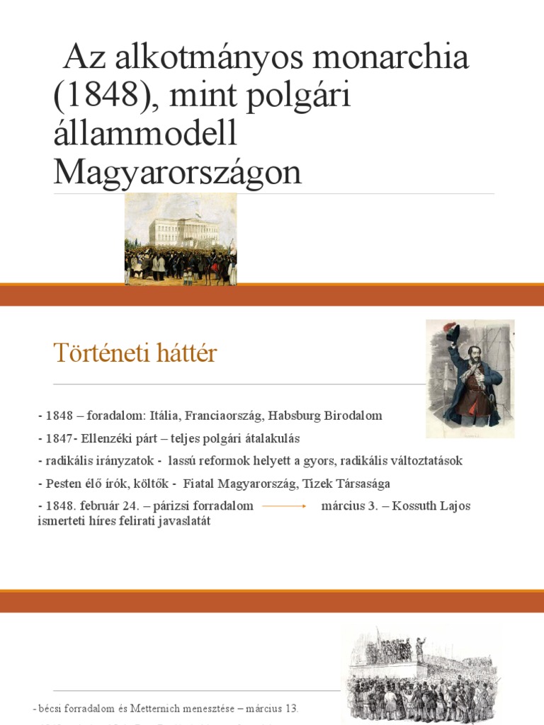 Az Alkotmányos Monarchia (1848) | PDF