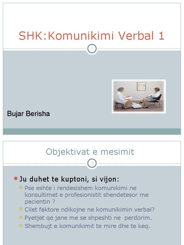Ligjerata Komunikimi Verbal 1, Ligj 5 | PDF