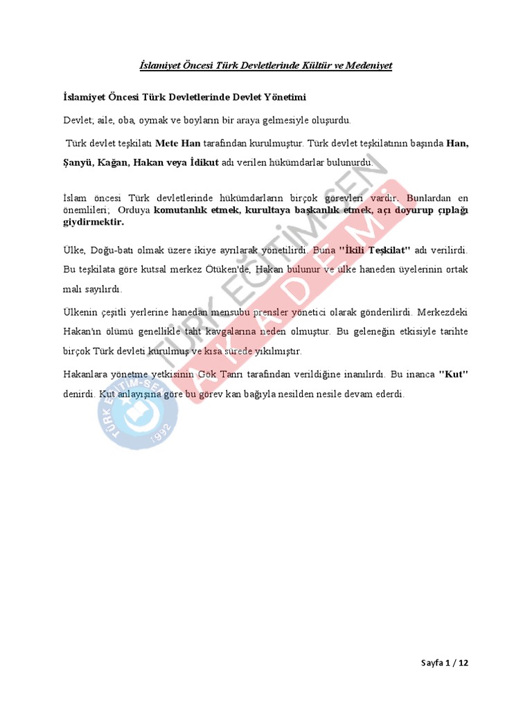 Islamiyet Oncesi W | PDF