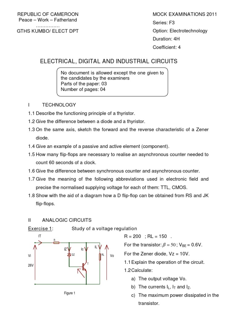 Electrical, Digital and Industrial Circuits: IT IL Ic | PDF ...