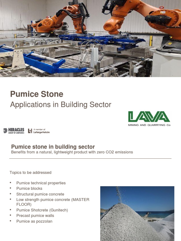 Pumice Stone In Buiding Sector Final Pdf Concrete Cement