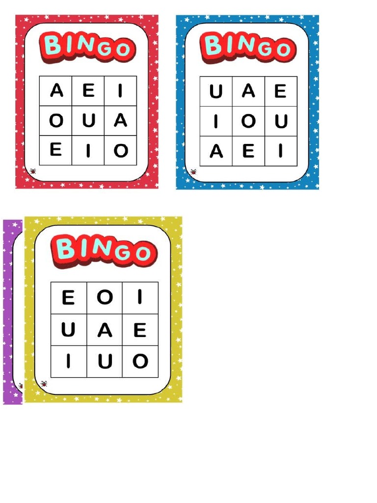 Bingos de Vocales | PDF