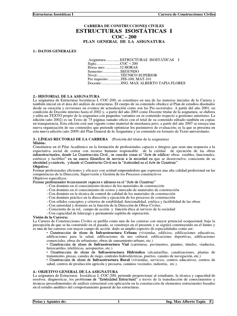 Texto ISOSTÁTICA | PDF | Viga (Estructura) | Fuerza