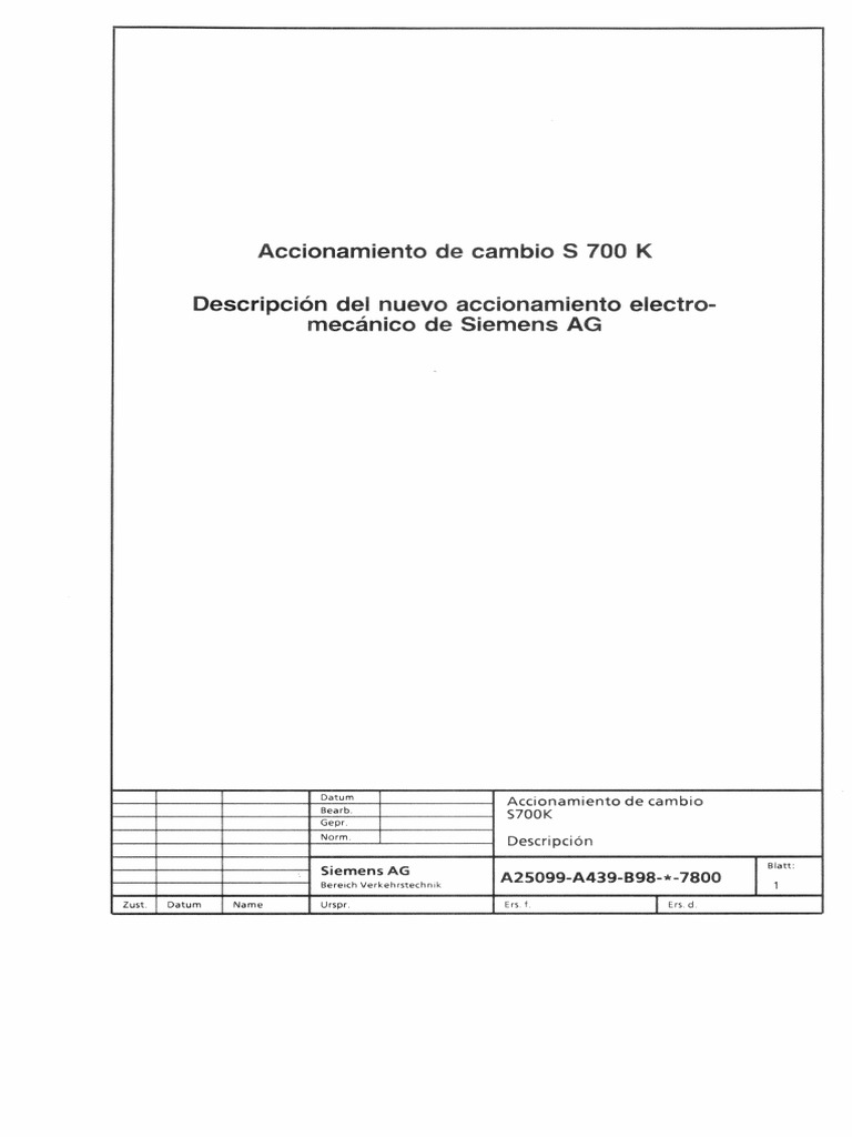 Descripcion Del Accionamiento S700K | PDF