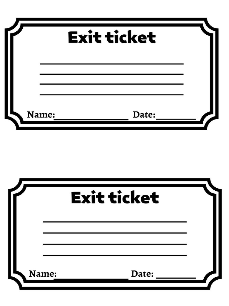Exit Tickets | PDF