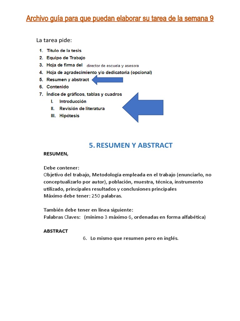 Como Redactar Introduccion, Resumen, Abstract y Revision Del Marco ...