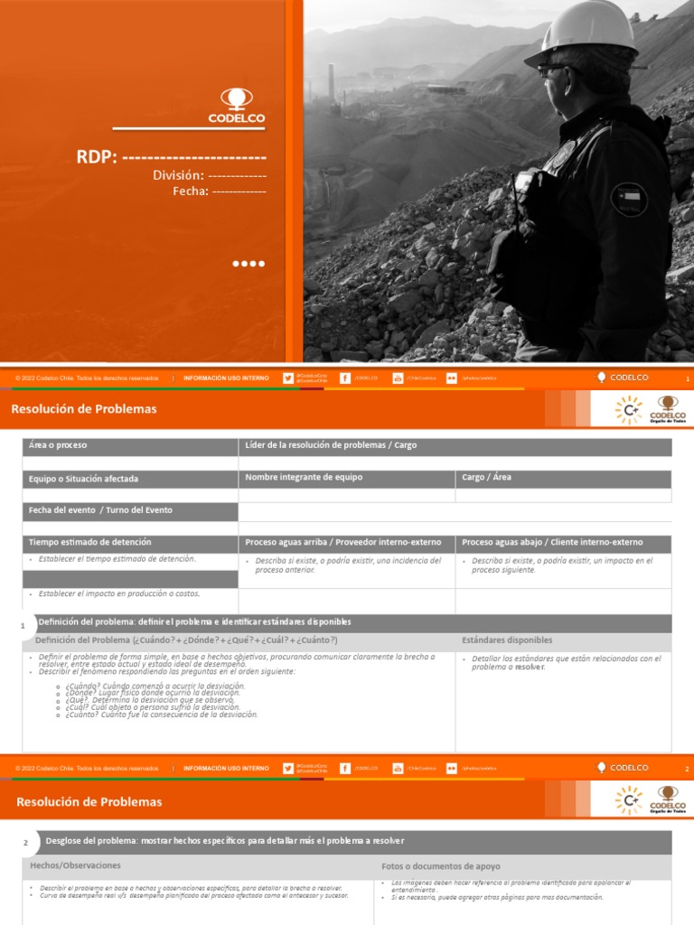 2022 - Formato - RDP 8 Pasos Final | PDF | Chile