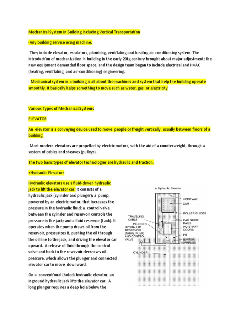 Mechanical System Report | PDF | Elevator | Escalator