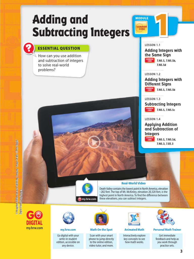 Unit 1 Grade 7 | Download Free PDF | Integer | Numbers