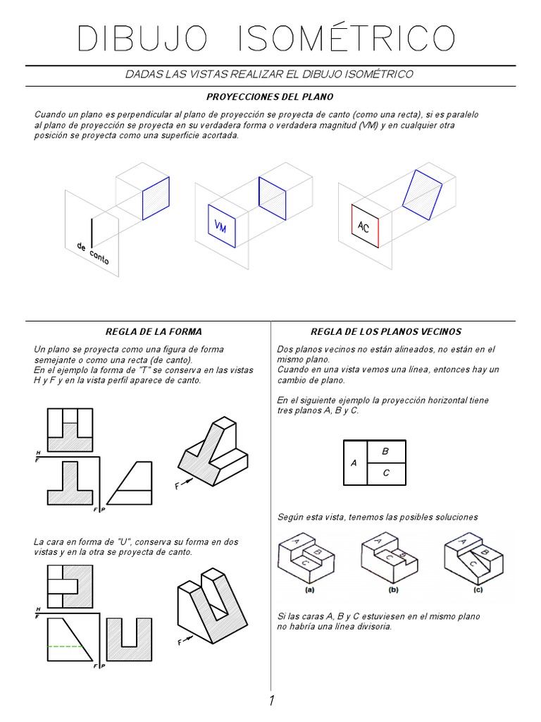 Dibujo isométrico-WEB | PDF | Geometria plana) | Geometría