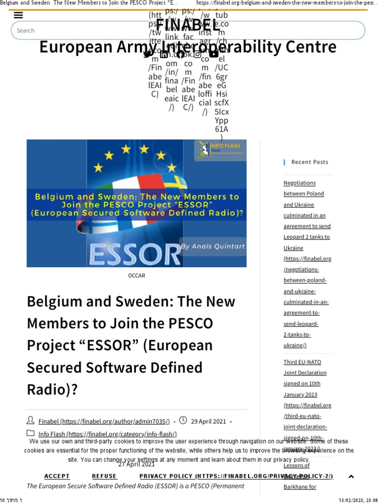 EU-NATO Joint Declaration Insights | PDF | Software Defined Radio ...