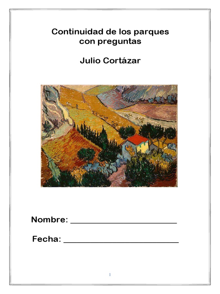 Continuidad de Los Parques Con Preguntas Julio Cortázar | PDF ...