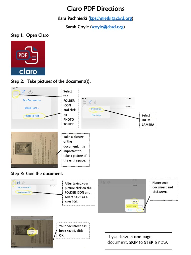 Claro PDF Directions | PDF | Software | Computing