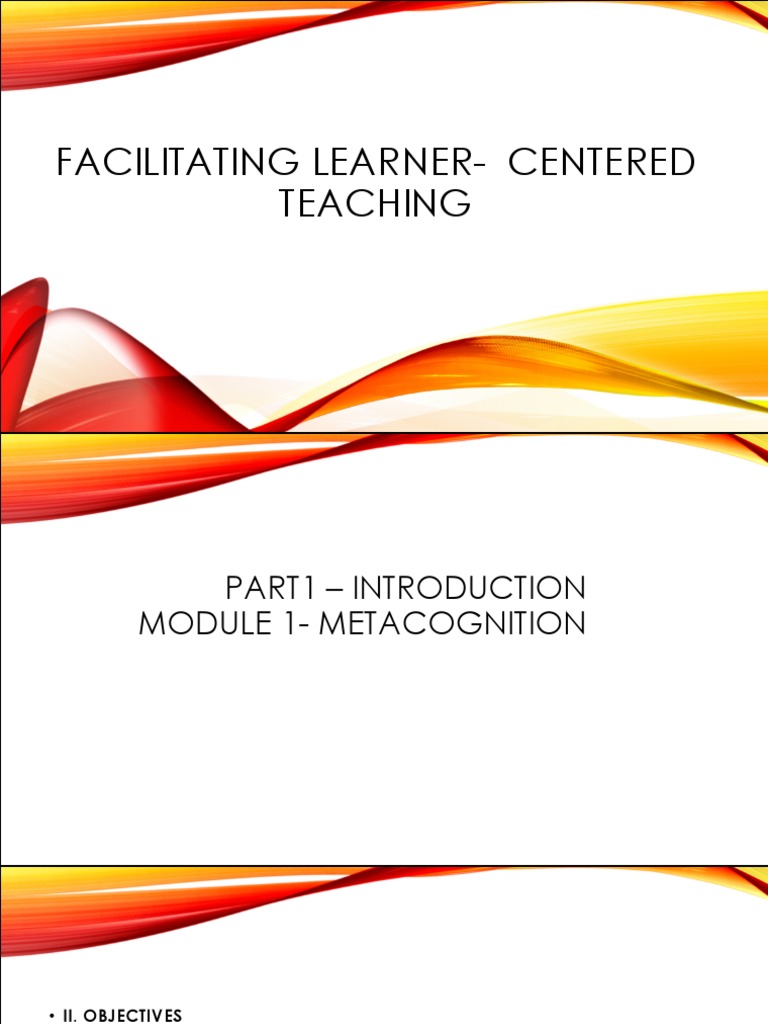 Facilitating Learner "Metacognition" | PDF | Metacognition | Learning