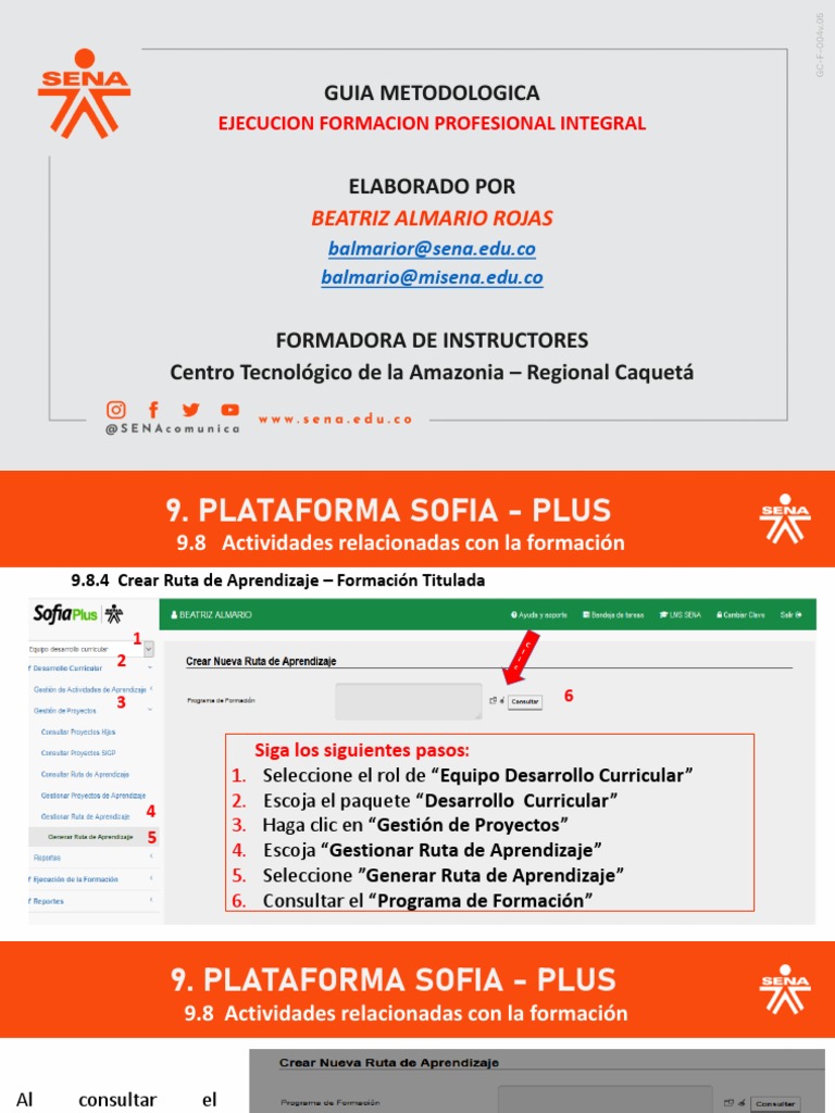 Crear Ruta de Aprendizaje - SOFIA PLUS | PDF | Desarrollo de software ...