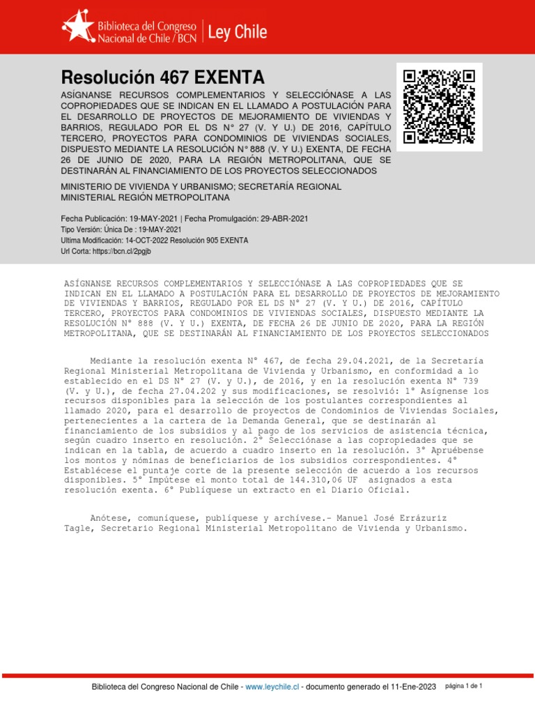 Resolucion-467-EXENTA_19-MAY-2021 | PDF | Chile