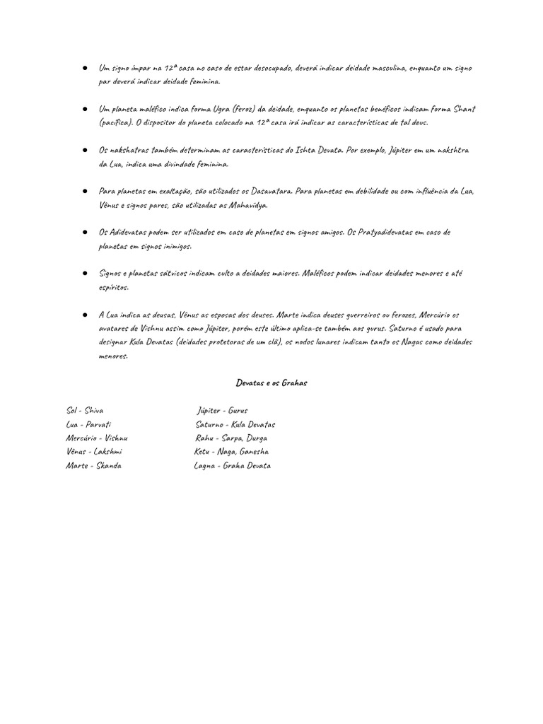 Características do Ishta Devata | PDF