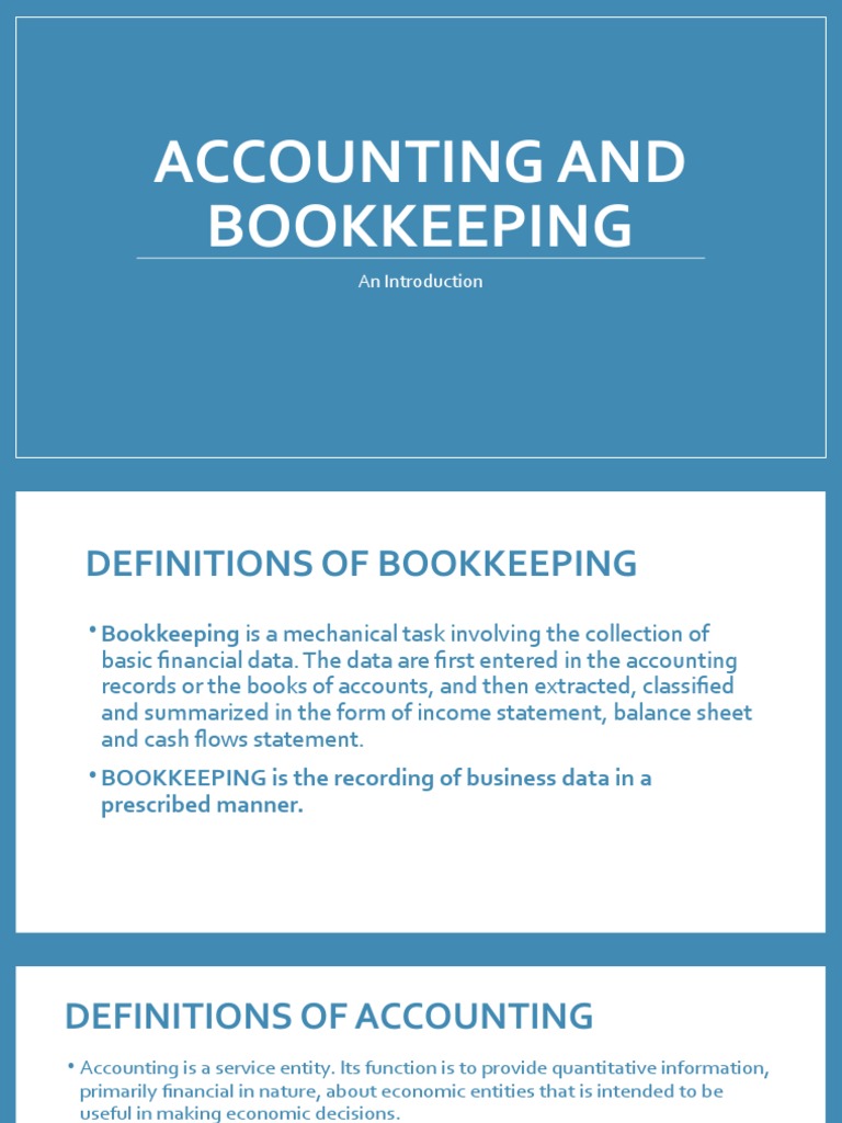 Accounting and Bookkeeping | PDF | Bookkeeping | Debits And Credits