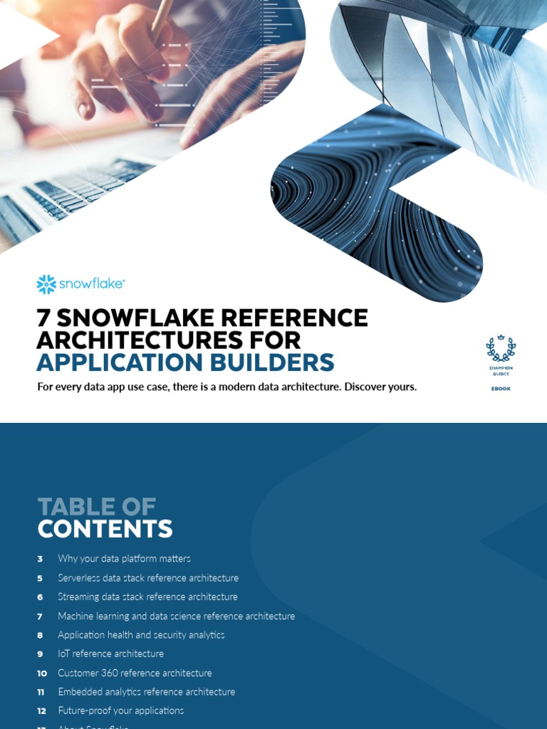 7 Snowflake Reference Architectures For Application Builders Pdf