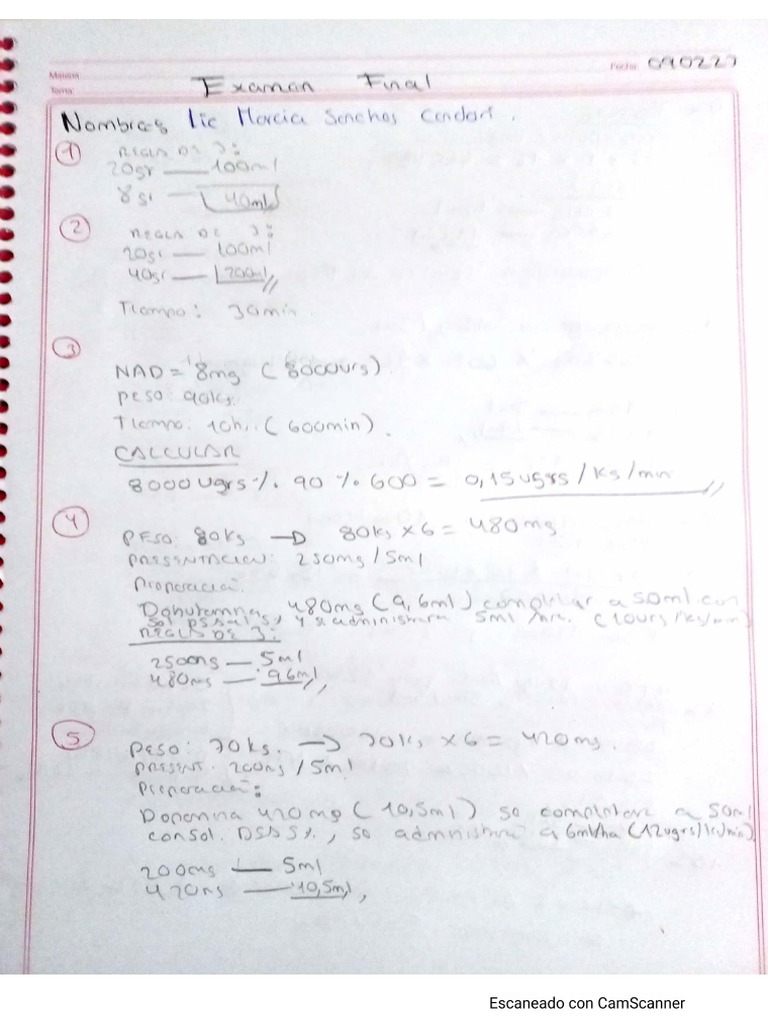 Desarrollo de Examen MARCIA SANCHES | PDF