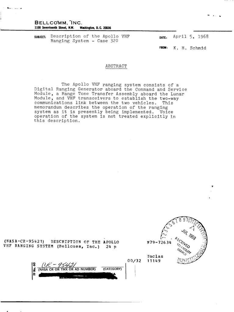 Apollo VHF Ranging System | PDF | Apollo (Spacecraft) | Apollo Lunar Module