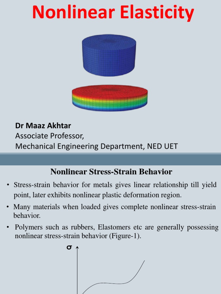 Nonlinear Elasticity | PDF | Deformation (Engineering) | Elasticity (Physics)