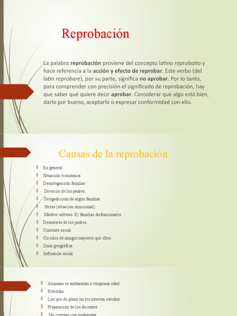 Causas y Significado de Reprobación Escolar | PDF
