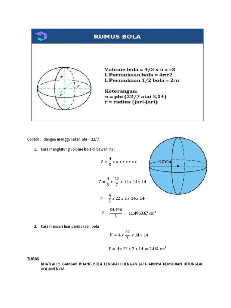 Cara Menghitung Volume Bola | PDF